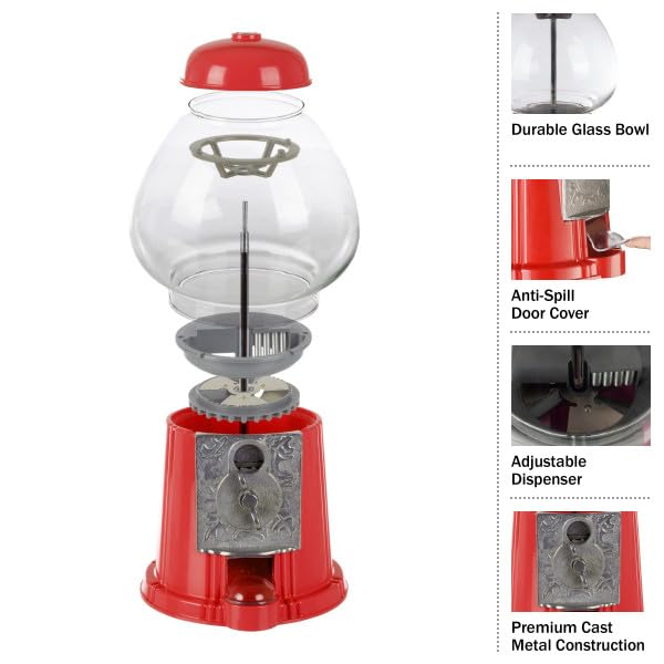 6270 Great Northern 11" Junior Vintage Old Fashioned Candy Gumball Machine Bank Toy - Everyone Loves Gumballs!