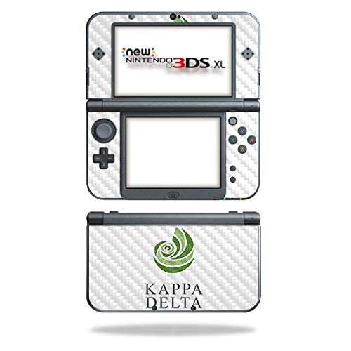 MightySkins Carbon Fiber Skin for Nintendo New 3DS XL (2015) - Kappa Delta Classic | Protective, Durable Textured Carbon Fiber Finish | Easy to Apply, Remove, and Change Styles | Made in The USA