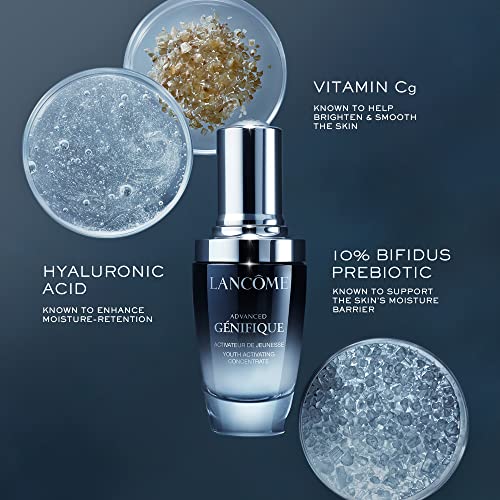 Lancôme Advanced Génifique Face Serum - For Fine Lines & Boosts Radiance - With Bifidus Prebiotic, Hyaluronic Acid & Vitamin Cg - 2.5 Fl Oz