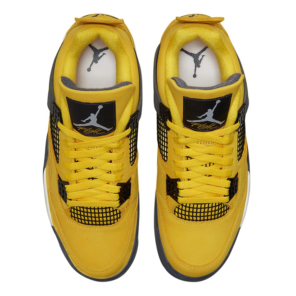 Nike Jordan Mens Air Jordan 4 Retro CT8527 700 Lightning 2021 - Size 9.5, Tour Yellow/Dark Blue Grey