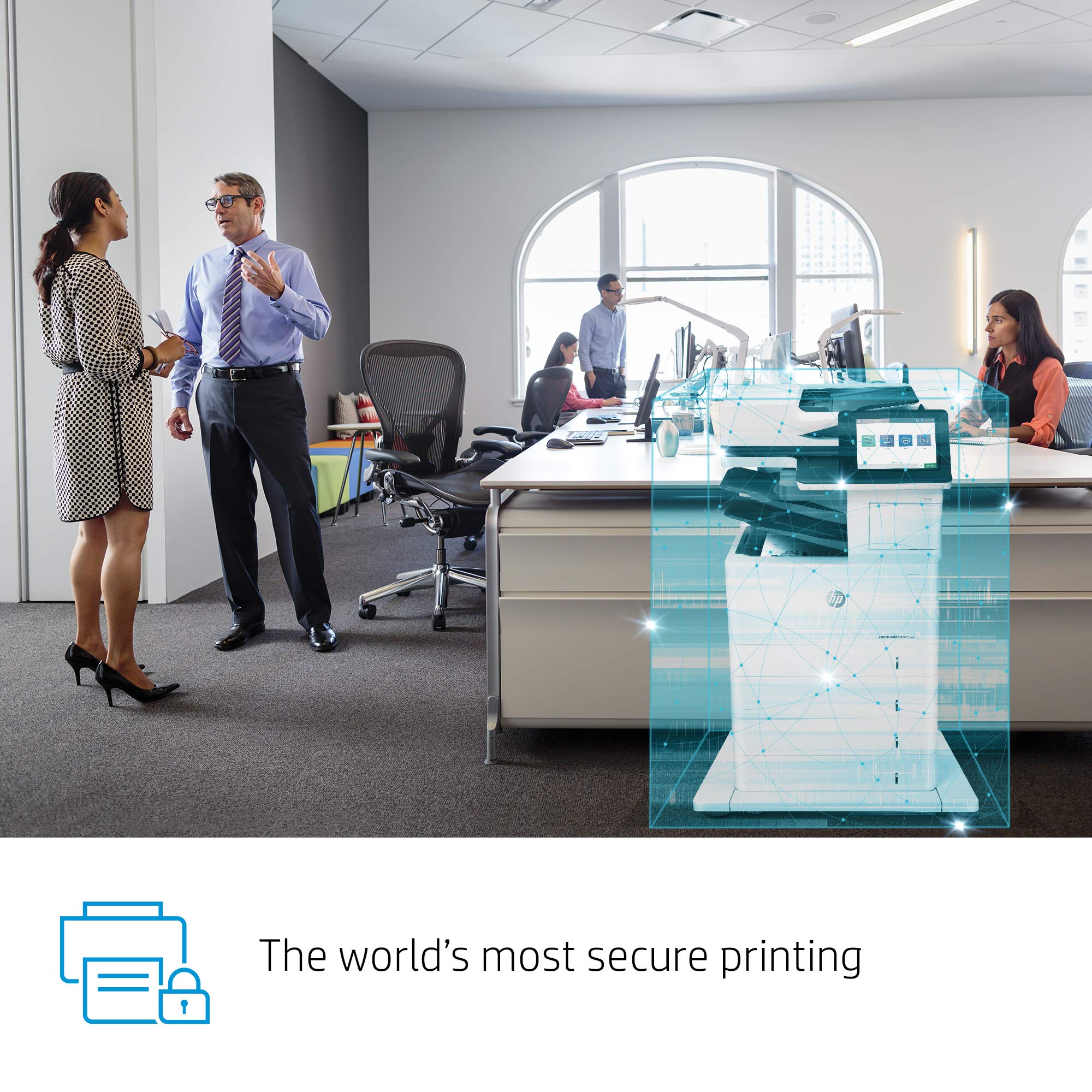 HP LaserJet Enterprise MFP M634z Monochrome All-in-One Printer with built-in Ethernet, 2-sided printing, extra paper trays & 3-bin stapler/stacker (7PS96A)