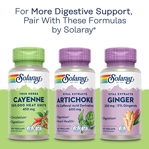 SOLARAY Marshmallow Root, Healthy Respiratory Function & Digestion Support, Non-GMO & Vegan | 100 VegCaps