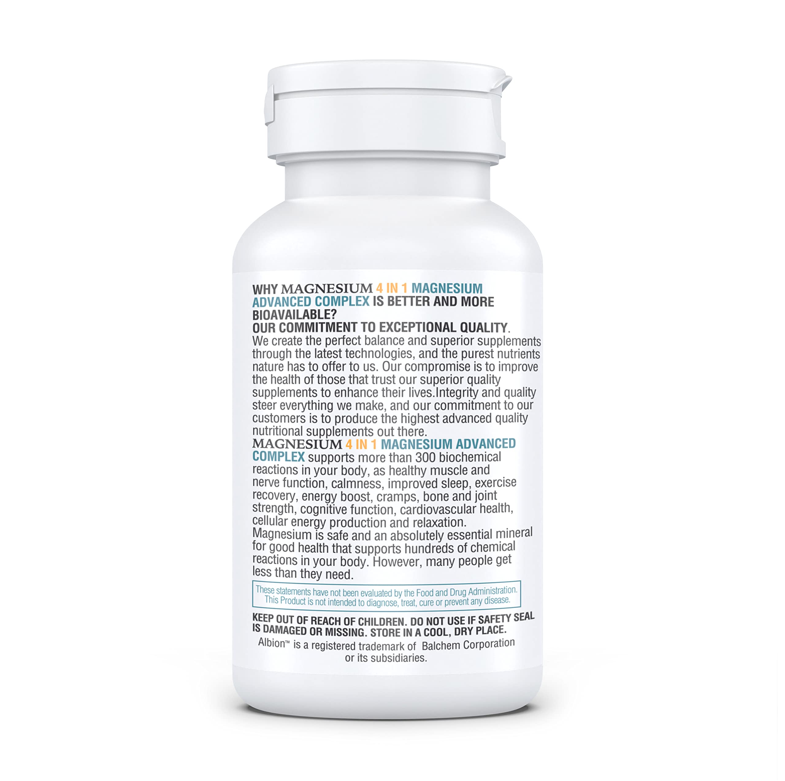 (120 Capsules), Glycinate, Bisglycinate, Malate, Zinc, Vitamin D3 for Brain, Sleep, Cramps, Headaches, Energy, Bones, Immune, Providing 280mg Elemental Magnesium, from KAPPA NUTRITION