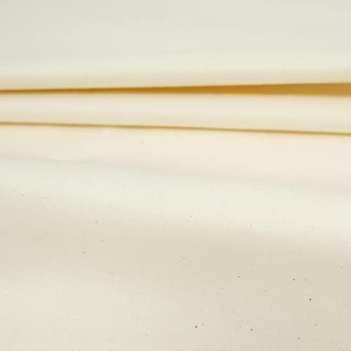 Roc-Lon 47/48" 100% Cotton Nature Premium Quality Muslin Unbleached, Cut by Yard, Off-White