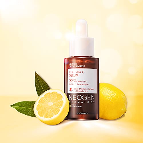 DERMALOGY by NEOGENLAB Vitamin C Serum 22% with Pure Ascorbic Acid,vitamin complex (Vitamin E, Vitamin B5) and Niacinamide -1.12 fl oz (1.12 Fl Oz (Pack of 1))