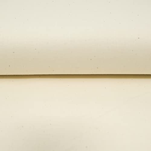 Roc-Lon 47/48" 100% Cotton Nature Premium Quality Muslin Unbleached, Cut by Yard, Off-White