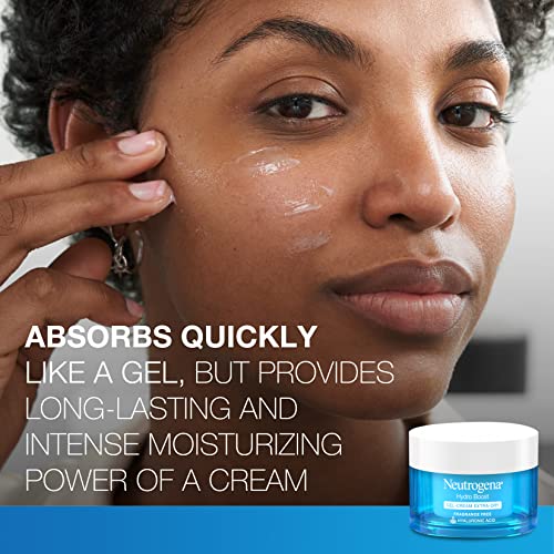 Neutrogena Hydro Boost Face Moisturizer with Hyaluronic Acid for Extra Dry Skin, Fragrance Free, Oil-Free, Non-Comedogenic Gel Cream Face Lotion, 1.7 oz