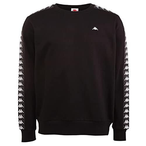 Kappa Lasse Sweatshirt 312008-19-4006, Mens, Caviar, L Black