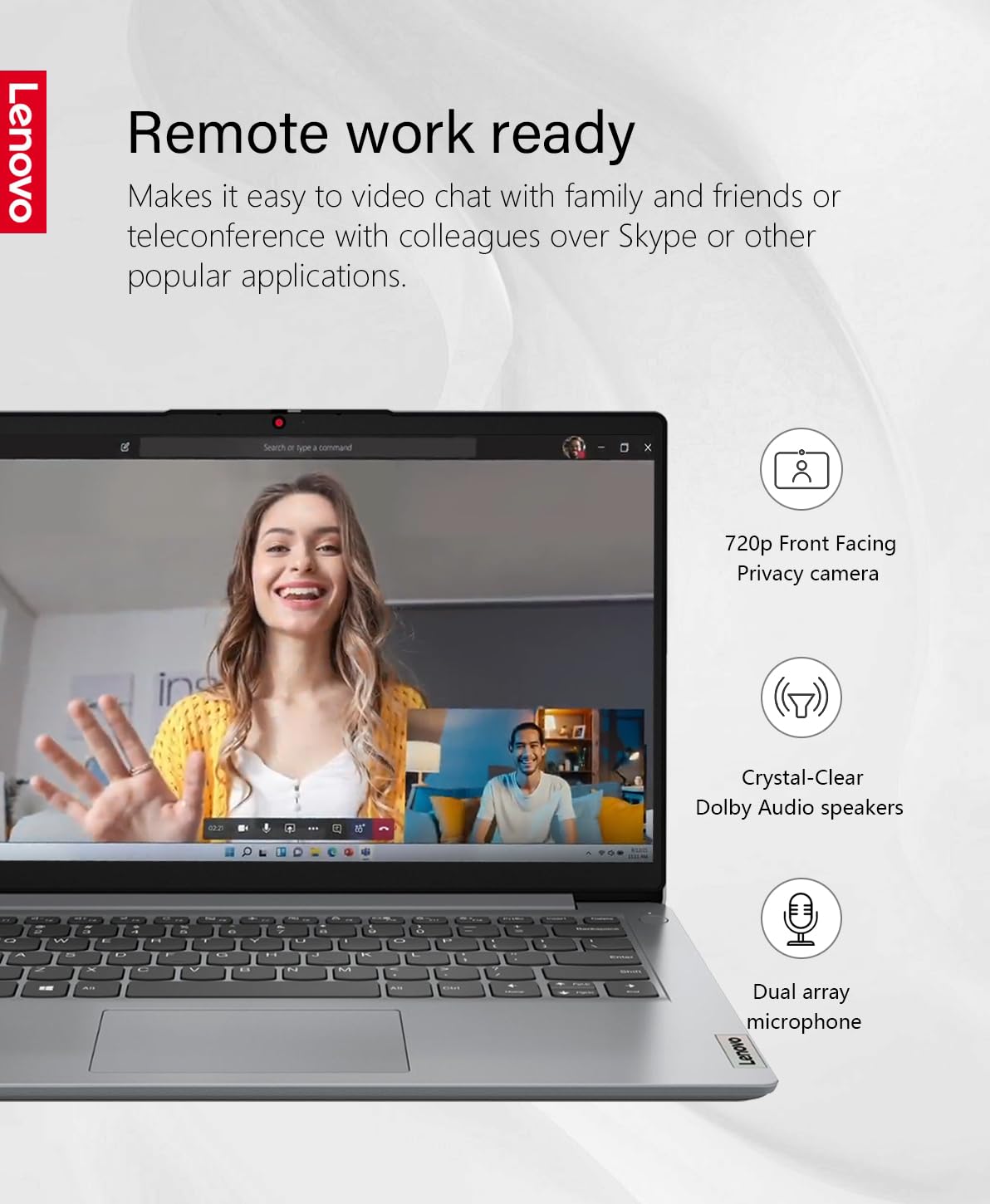 Lenovo IdeaPad 1 14 Laptop, 14.0" HD(1366 x 768) Screen, Intel Celeron N4020, 4GB RAM, 256GB Storage(128GB eMMC+128GB Card), Intel UHD Graphics 600, Win 11, Cloud Grey, W/GaLiMu