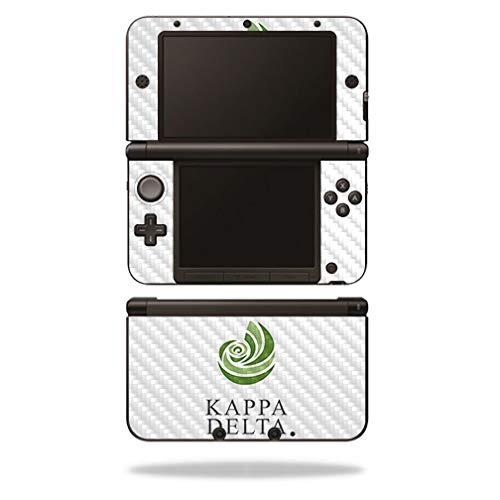 MightySkins Carbon Fiber Skin for Nintendo 3DS XL Original (2012-2014) - Kappa Delta Classic | Protective, Durable Textured Carbon Fiber Finish | Easy to Apply | Made in The USA