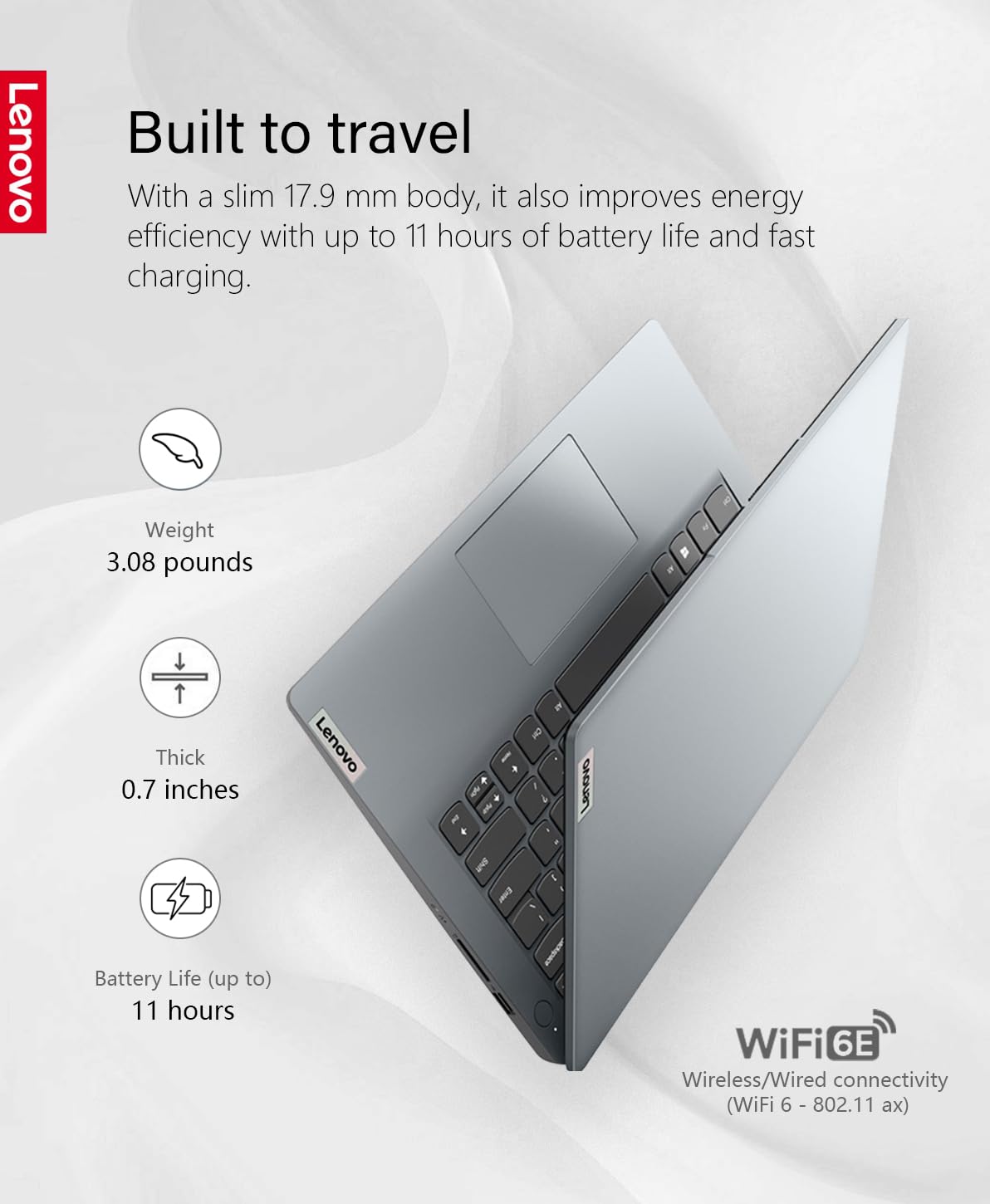 Lenovo IdeaPad 1 14 Laptop, 14.0" HD(1366 x 768) Screen, Intel Celeron N4020, 4GB RAM, 256GB Storage(128GB eMMC+128GB Card), Intel UHD Graphics 600, Win 11, Cloud Grey, W/GaLiMu