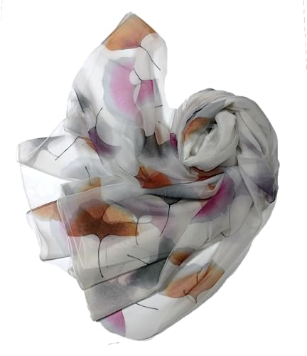 Shanlin Super Large Silk Feel Foliage Ginkgo Leaf Scarves for Women (GinkgoLeaves)