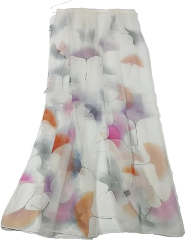 Shanlin Super Large Silk Feel Foliage Ginkgo Leaf Scarves for Women (GinkgoLeaves)