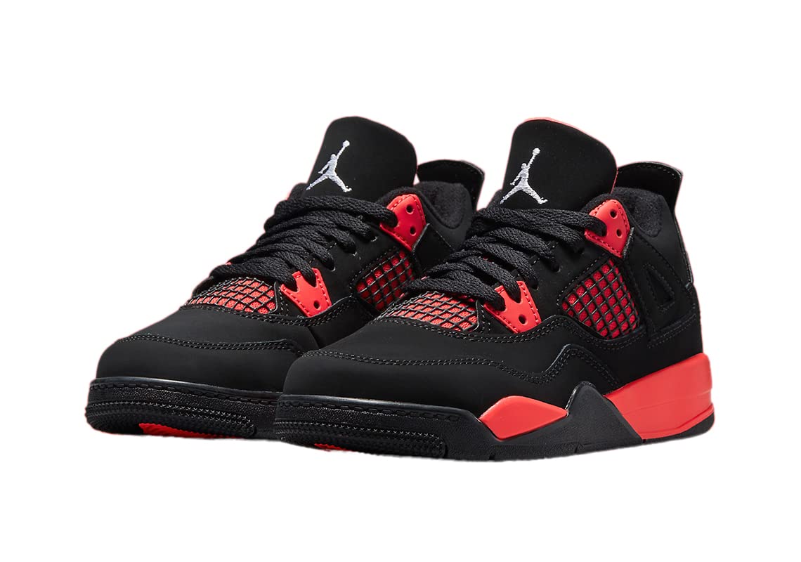 Jordan Preschool Air Jordan 4 Retro PS BQ7669 016 Red Thunder - Size 3Y