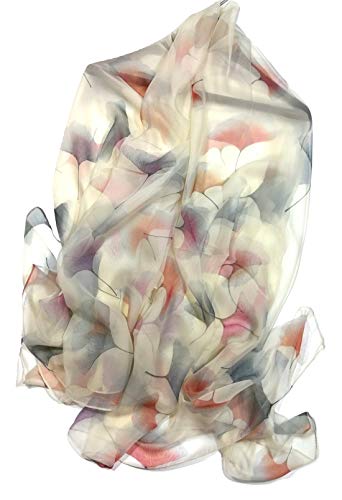 Shanlin Super Large Silk Feel Foliage Ginkgo Leaf Scarves for Women (GinkgoLeaves)