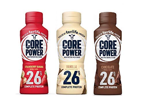 Core Power by Fairlife High Protein, 26g Protein, 3 Flavor Variety Pack, Milk Shake, 14 oz (Pack of 6)