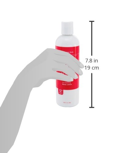 Alpha Skin Care Revitalizing Body Lotion with 12% Glycolic AHA, Simple and Effective Multi-Purpose Daily Moisturizer Hydrates and Exfoliates with Acne Treatment, Anti-Aging, Smoothing Properties