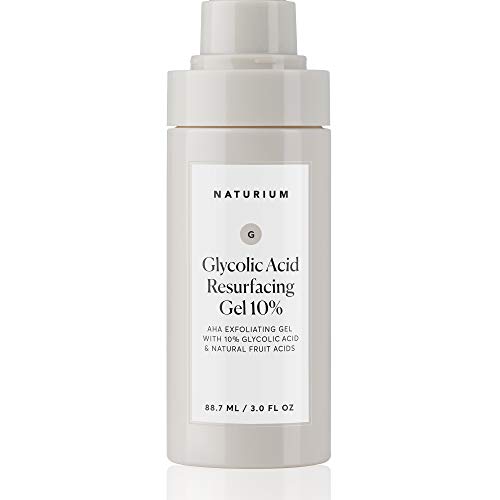 Naturium Glycolic Acid Resurfacing Gel 10%, AHA Exfoliating Gel with Natural Fruit Acids, 3.3 oz