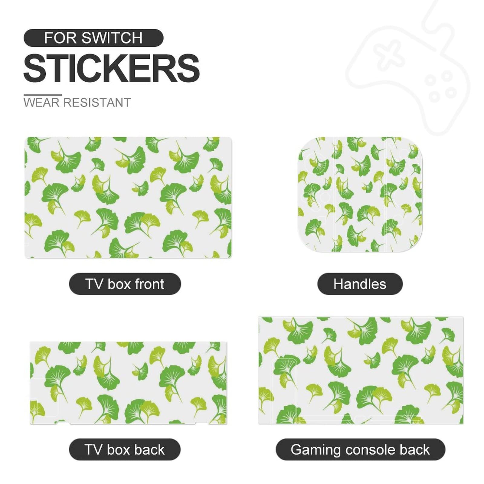 Vintage Ginkgo Biloba Funny Print Skin Cover For Switch Console and Switch Lite Slim Protector Sticker