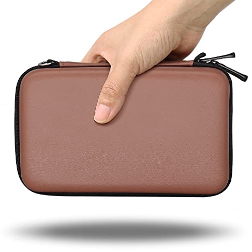 sisma 80 Switch Game Case Compatible with Nintendo Switch or PS Vita Games or SD Cards,Game Cartridge Holders Hard Shell Travel Storage Case Home Safekeeping, Brown