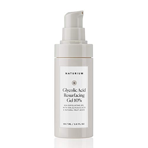 Naturium Glycolic Acid Resurfacing Gel 10%, AHA Exfoliating Gel with Natural Fruit Acids, 3.3 oz