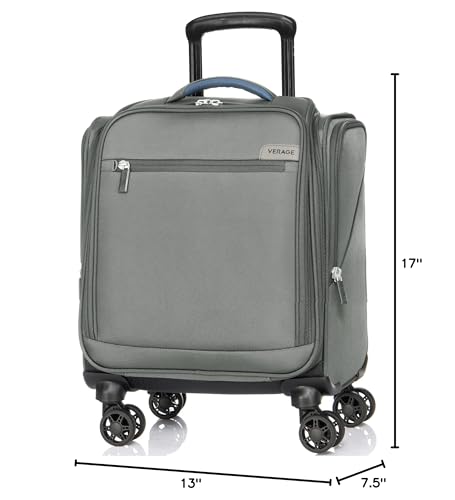 Verage Carry On Underseat Luggage with Wheels & USB Port, 14 Inch Wheeled Spinner Bag Carry-on Luggages for Airlines, Lightweight Suitcase Men Women, Pilots and Crew (14-Inch Compact)