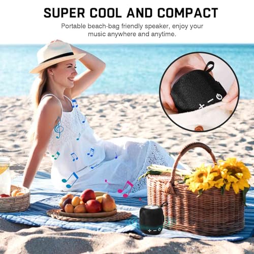 UrbanX Bluetooth Speaker: Powerful Stereo Sound, IPX7 Waterproof, True Wireless Stereo Pairing, Portable Design, Latest Bluetooth V5.2 - Perfect for Mini (2019), Beach, Outdoor, Home, Parties- Blue