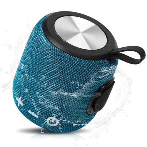 UrbanX Bluetooth Speaker: Powerful Stereo Sound, IPX7 Waterproof, True Wireless Stereo Pairing, Portable Design, Latest Bluetooth V5.2 - Perfect for Mini (2019), Beach, Outdoor, Home, Parties- Blue