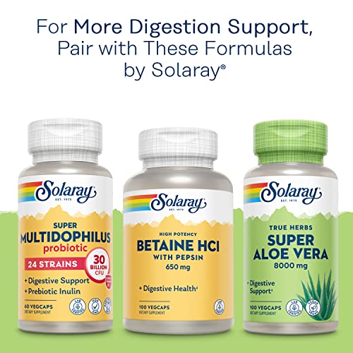 SOLARAY Okra Fruit 1600 mg, Healthy Digestion, Regularity & Cardiovascular Support, Soluble Fiber, 25 Serv, 100 VegCaps