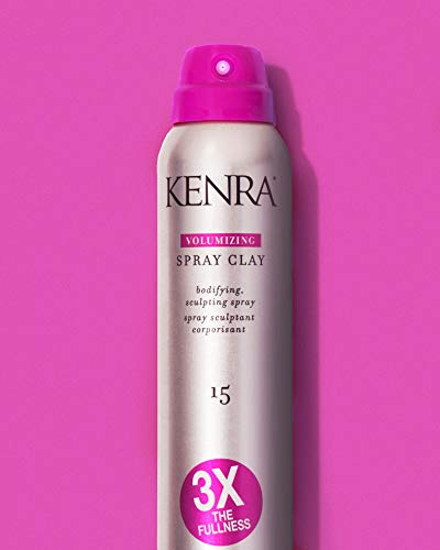 Kenra Volumizing Spray Clay 15 | Bodifying, Fullness Spray | 3X The Fullness | Medium Hold | Provides Texture & Volume With A Long-Lasting Finish | All Hair Types | 4 oz