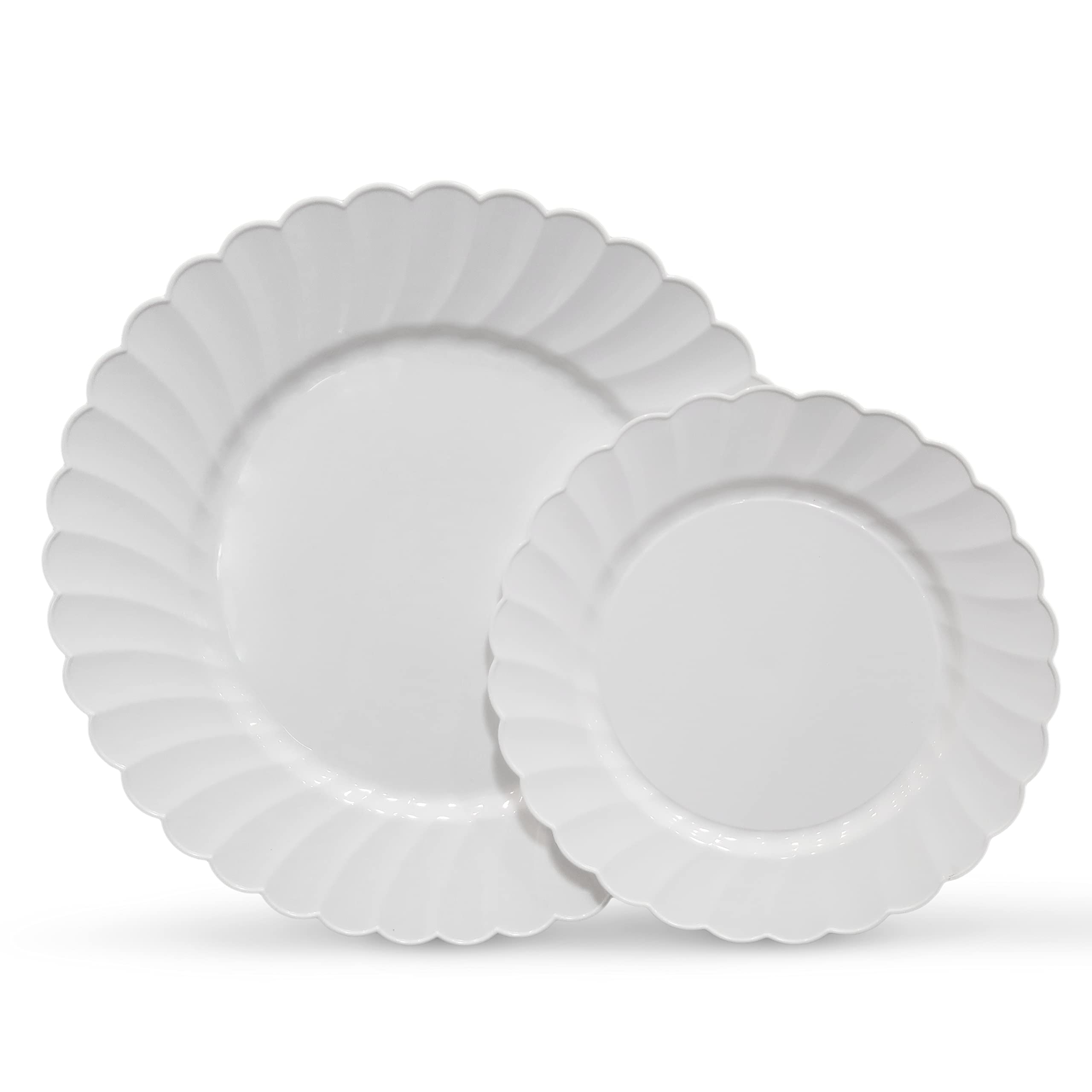 Premium Hard Plastic Round White Plates β 100 x 6β -Washable & Reusable - Party Supplies For Birthdays, Celebrations, Buffets, Fiestas, Catering & More