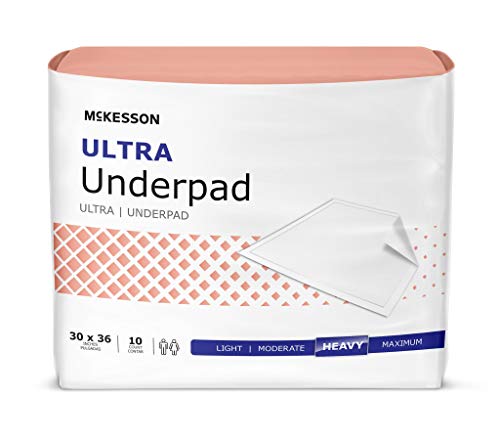 McKesson Ultra Disposable Underpad Heavy Absorbency Fluff/Polymer 30X36" UPHV3036 200 Pads