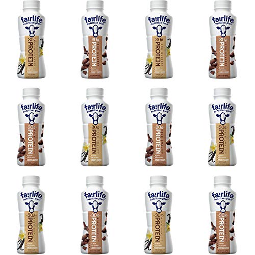 Fairlife Nutrition Plan High Protein 30g Low Sugar Chocolate And Vanilla Shake Supplement Meal Replacement Ready To Drink 11.4 Oz Bulk Variety Pack (12-Count)