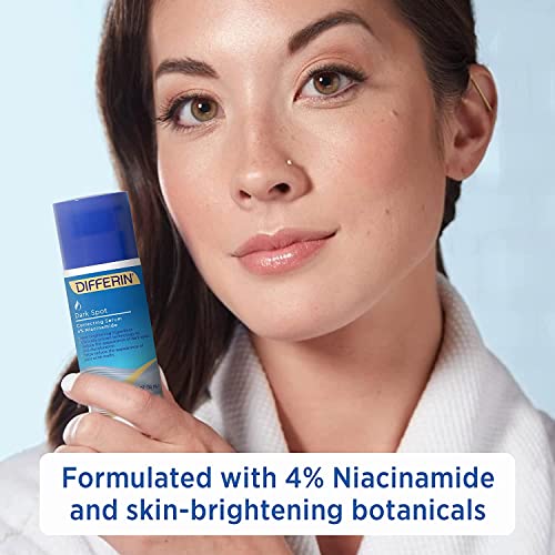Differin Dark Spot Correcting Face Serum, Dark Spot Correcting Serum by the makers of Differin Gel, Gentle Skin Care for Acne Prone Sensitive Skin, 1 oz (Packaging May Vary)