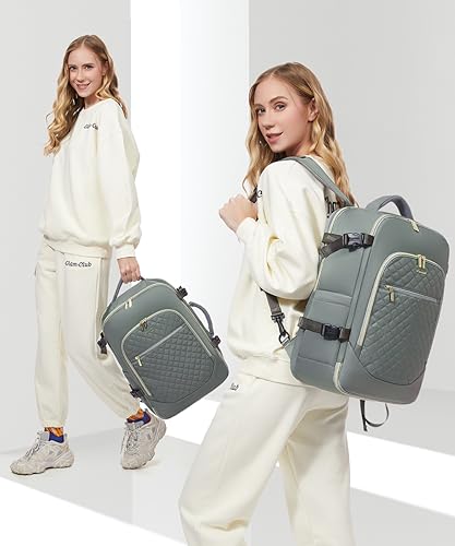 LOVEVOOK Travel Backpack for Women, Carry on Backpack Personal Item Travel Bag, 40L Travel Backpack Carry on Flight Approved, 17 Inch Waterproof Laptop Daypack for Weekender Gym Hiking