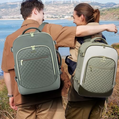 LOVEVOOK Travel Backpack for Women, Carry on Backpack Personal Item Travel Bag, 40L Travel Backpack Carry on Flight Approved, 17 Inch Waterproof Laptop Daypack for Weekender Gym Hiking