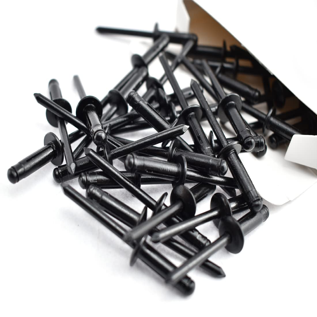 Aifeier ET 50 Pcs 3/16" x 3/4" Aluminum Blind Rivets Black Tri-Fold Exploding Pop Rivets for Kayak Canoe and Boat Accessories