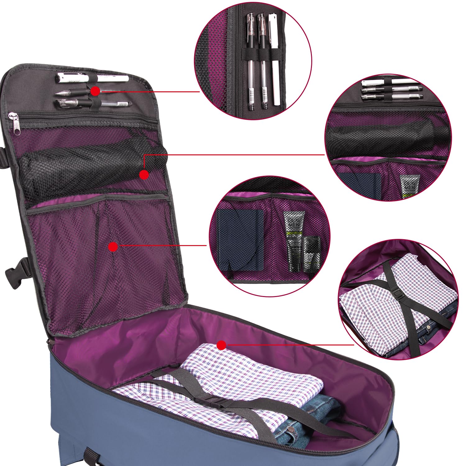 Rangeland Small Carry-on Personal Item Backpack with luggage strap, Laptop Backpack for Men and Women, Business Travel Gym Sport, Pewter