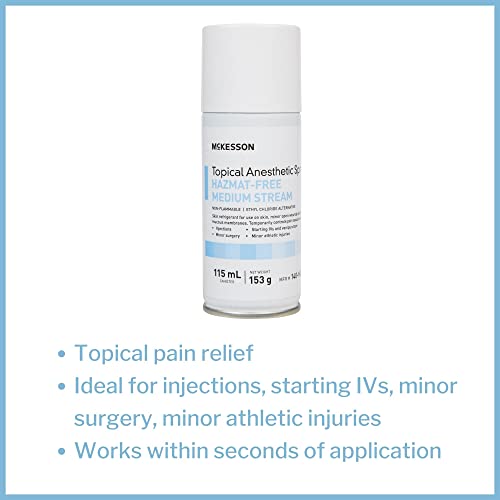 McKesson Topical Anesthetic Spray, Topical Pain Relief, Hazmat-Free, Medium Stream, 115 mL, 1 Count