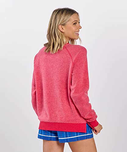 boxercraft Women's University of Maryland Terrapins Fleece Out Crew, Red, L