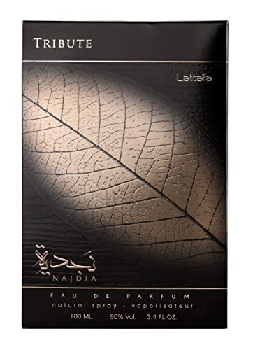 Lattafa Najdia Tribute Eau De Parfum Spray for Unisex, 3.4 Ounce