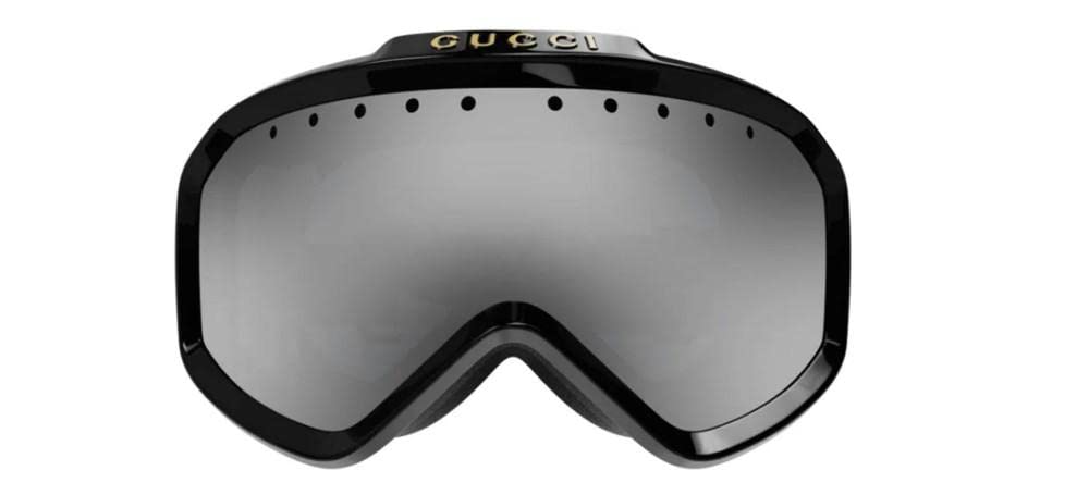 Gucci Ski Goggles, Black-Green-Silver, One Size