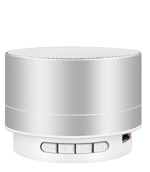 ZEJAL Portable Bluetooth Speaker A10 Metal Bluetooth Sound Phone Laptop subwoofer Mini Steel Cannon Wireless Card Small Speaker red/Blue/Gold/Silver/Black/Pink Poplar Speaker (Silver)