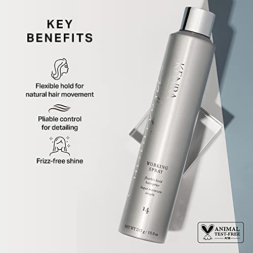 Kenra Platinum Working Spray 14 50% | Flexible Hold Hairspray | Fast-Drying, Non-Sticky | Creates Volume & Texture | Leaves Hair With Frizz-Free Shine | All Hair Types | 10 oz