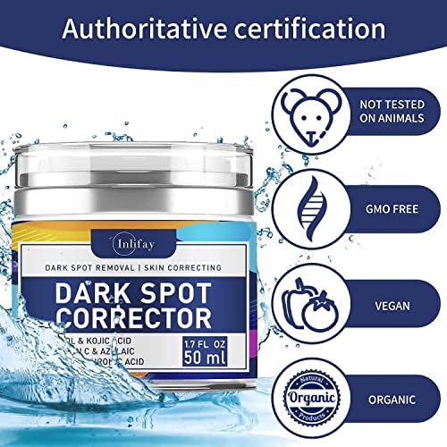 Inlifay Dark Spot Remover for Face Hyperpigmentation Treatment. Dark Spots, Melasma, Freckle, Sun Spots Removal Dark Spot Corrector Cream for Women and Men