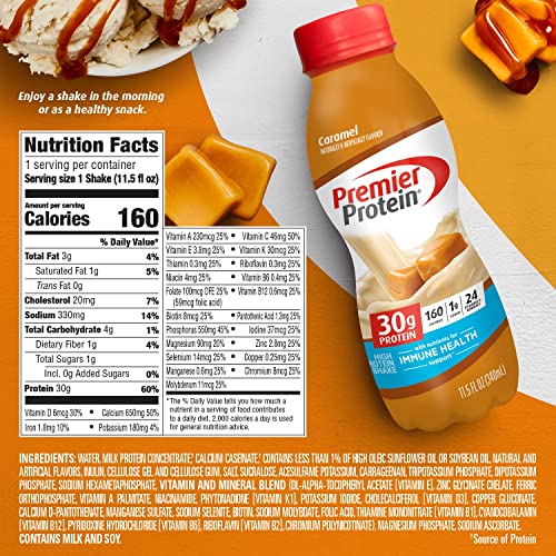 Premier Protein Shake, Caramel, 11.5 Fl. Oz (Pack of 12)