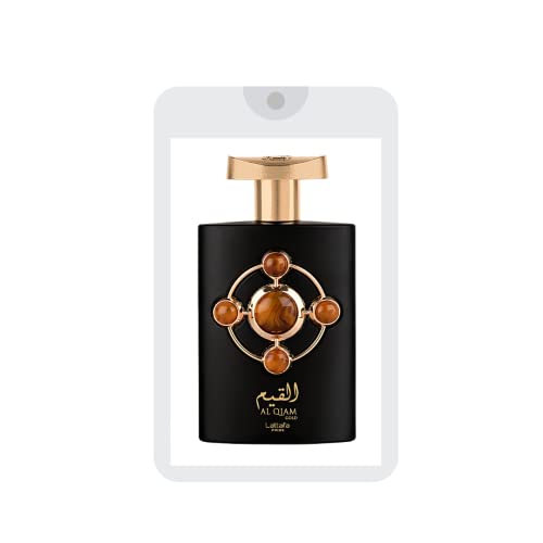 Al Qiam Testers EDP - Eau De Parfum Unisex 20ml | Saffron, Raspberry Patchouli, Leather Amber, Oud, Guaiac Wood, Vetiver, Benzoin | Grapefruit, Ginger, Ambrox, Sandalwood, Vetiver, Musk | By Lattafa Perfumes (Al Qiam Testers)