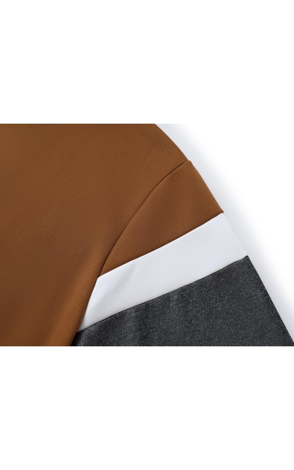 LQHHYLYX Mens Hoodie Multicolor Panel Sweatshirt Fleece Long Sleeve Sports Tops (Medium, Light tan)