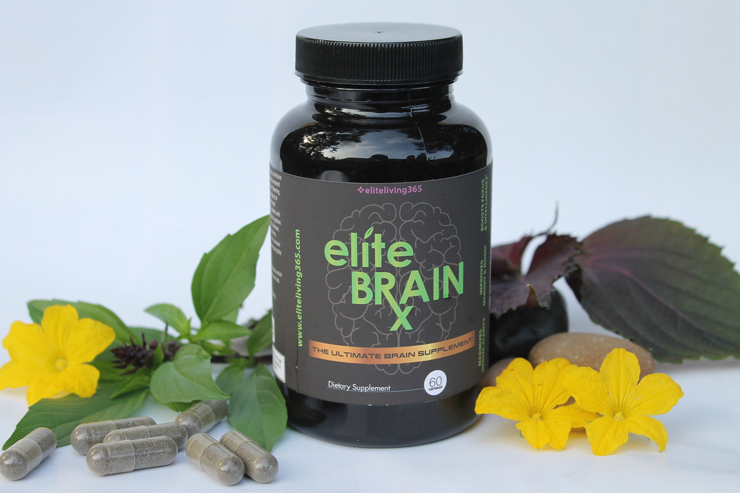 All Natural Brain Supplement – Increases Clarity, Improves Memory & Mood, Boosts Focus & Intelligence - Scientifically Formulated Nootropic for Cognitive Enhancement - Ginkgo Biloba - Elite BrainRx