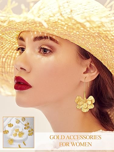 Glenmal 6 Pair Gold Threader Dangle Earrings Long Chain Threader Statement Drop Dangle Earrings Jewelry for Women(Stylish Style)